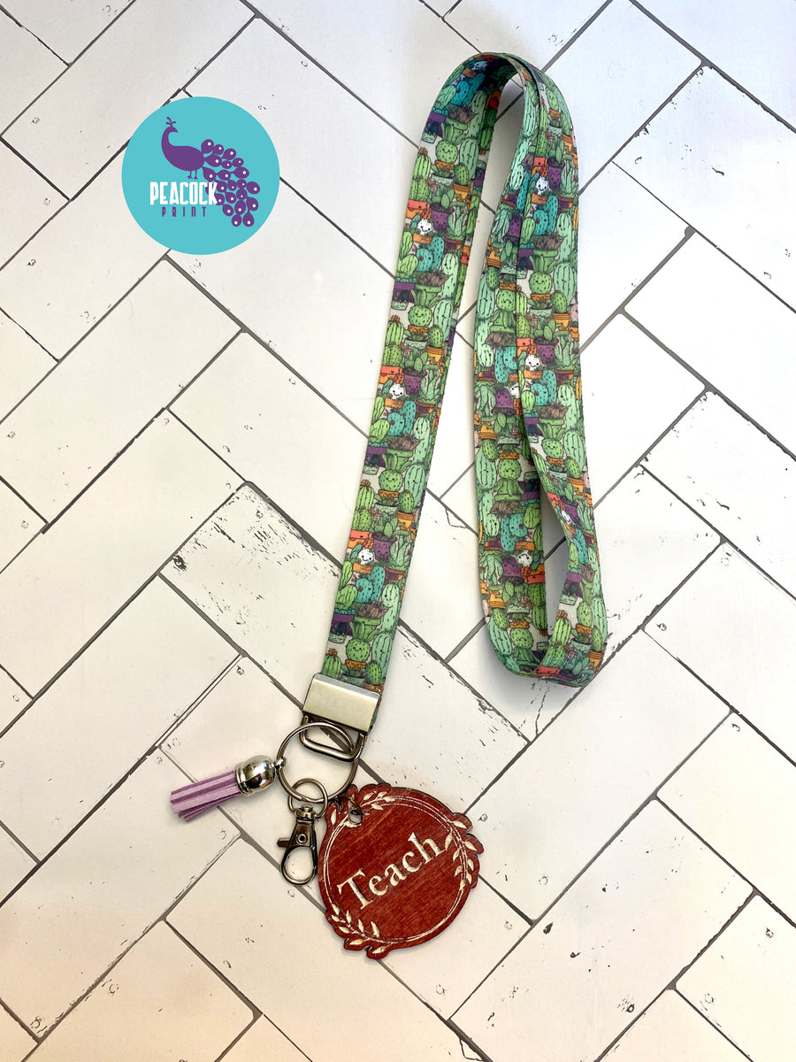 Cartoon Cactus Lanyard – peacockprint-kc