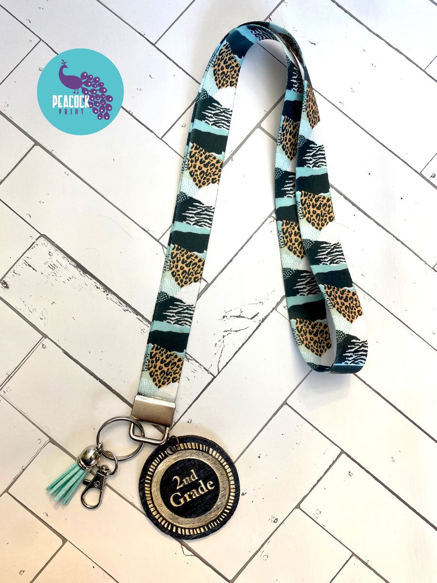 Abstract Leopard Lanyard – peacockprint-kc